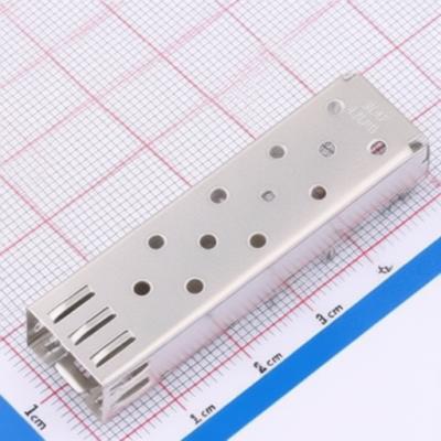 China Lead Free SFP 1x1 Cage Copper Alloy Component FOXCONN 3S000000-3L-4F Host Board Compatible for sale