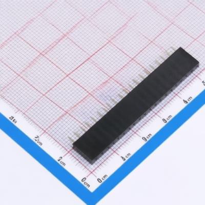 China Single Row Pin Header HCTL PM254-1-20-Z-8.5 with Straight Pins Plastic Height 8.5mm L11.7 Dimensions for sale
