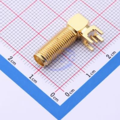 China SMA Jack Connector Right Angle PCB Mount 50 Ohm RoHS Compliant HJ Tech 2LC15SF040 Frequency 0-3 GHz for sale