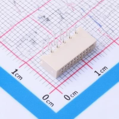 China JUSHUO AFB10 S10WCC 00 single sided horizontal right angle plug connector with phosphor bronze PA46 for sale