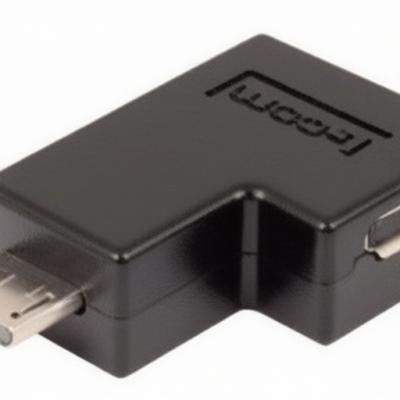 China USB Male Micro B5 to Female Micro B5 Adapter L-com UAD2.0MICB-1 Black ABS Plastic RoHS Certified for sale