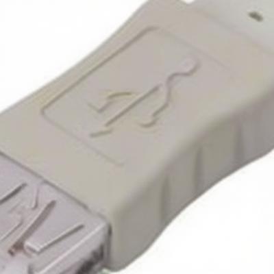 China USB Type A adapter L-com UAD026MF with gold plated contacts and nickel shell ensuring USB plug to jack connection for sale