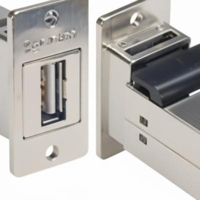 China Panel Mount USB 2.0 Type A-A Female Shielded Adapter Kit Zinc Alloy Flange and Screws L-com ECF504-AA for sale