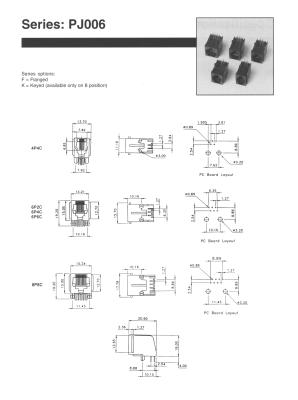 China connectivity solutions featuring On-Shore Tech PJ006-4P4C1 phone jack with durable spring wire and insulation resistance for sale