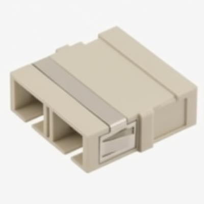 China Fiber Optic SC Duplex Multimode Coupler with Bronze Sleeve Beige ABS Body L-com FOA-914 Panel Mount for sale
