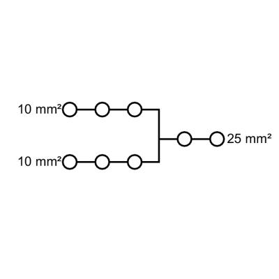China WPD 100 2X25 6X10 BN distribution block rated 1000 V WEIDMULLER 2814500000 for industrial electrical wiring for sale