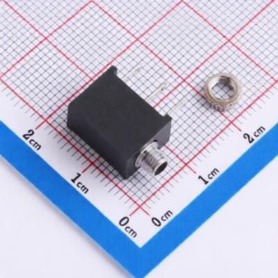 China Durable 2 Conductor Audio Jack with Internal Switch CUI MJ1-2502 2.5 mm Right Angle Threaded Bushing for sale