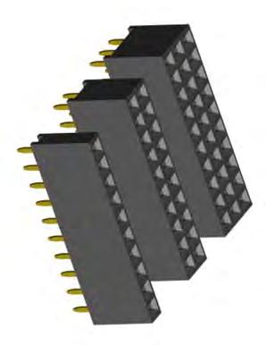 China 2.54mm Pitch Female Header Connector CONNFLY Elec DS1023-2*4S21 Black Insulator PBT PA9T Material UL94V0 for sale