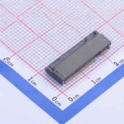 China Compact footprint NGFF memory module socket FOXCONN AS0BC21-S30BB-7H with black halogen free housing for sale