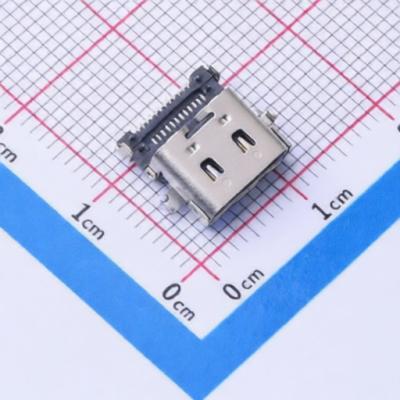 China USB4.0 Type C Connector 24 Pins SMT Mounting Low Profile Black Color HCTL HC TYPE C 24P MM 1.4 5A 12 for sale