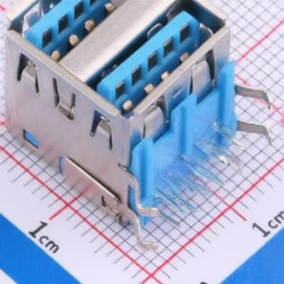 China HC A 003 2x9P DIP D 1.8A J 28 USB 3 0 9 Pin Dual Layer Connector for Front Insertion Rear Attachment for sale