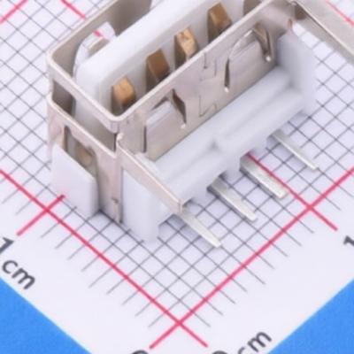 China Front rear insertion USB connector HDGC USB-HXS-123DIP designed for flat mouth electronic interfaces for sale