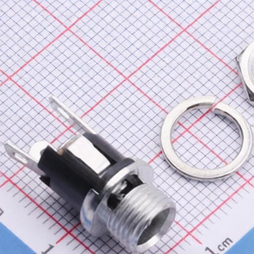 Quality Durable PCB welding DC power connector HMTCONN DC025M-A25 rated at DC 24V 2.5A with RoHS certification for sale