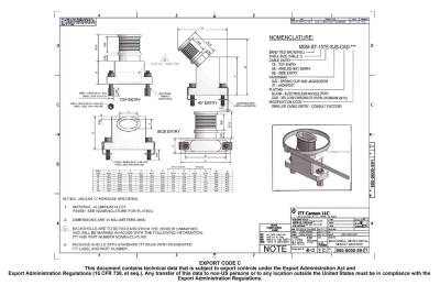 China Space-saving microminiature connector ITT CANNON MDM96520-797 designed for in medical and industrial markets for sale