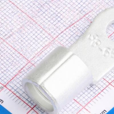 China Non Insulated Copper Ring Terminal JIDC RNB38-6S 90 Degree Bare Terminal for Electrical Wiring for sale