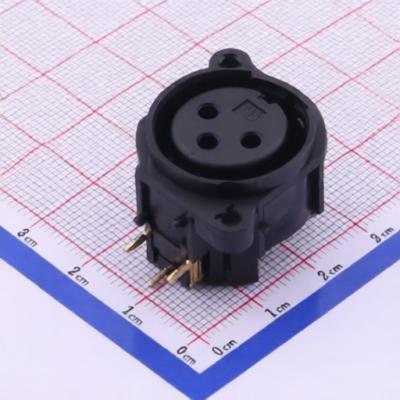 China Electronic XLR jack JINJIA XLR-04W featuring no surface scratches rust or discoloration for long term for sale