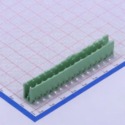 China electrical plug in terminal block KANGNEX WJ2EDGR 5.08 15P 14 00A with tin plated copper alloy pins for sale