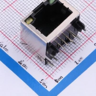 China RJ45 network socket kinghelm KH-RJ45-56-8P8C-D featuring 125 volt rating and top view PCB layout design for sale