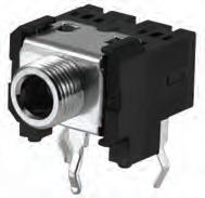 China PCB Mount 3.5mm Audio Jack Kycon STX-3200-3CB Threaded Barrel with Back Plate Black Housing for sale