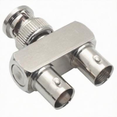 China L-com BA845 BNC Plug to Dual BNC Jack Coaxial Adapter with Durable Brass Shell and Delrin Insulator for sale