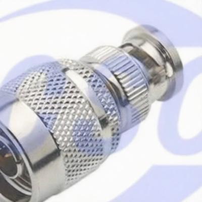 China Coaxial Adapter L-com BN107 BNC Plug to Type N Plug Connector with Durable Brass and PTFE Components for sale