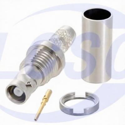 China 75 Ohm Ultra Tiny BNC Jack Connector for 1855A Cable L-com V7C00008 Single Crimp Type High Frequency for sale