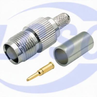 China Reversed Polarized TNC Jack Connector Featuring Brass Body and Ferrule for RG58 U Cable L com BAC501 for sale