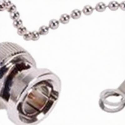 China 75 Ohm BNC Plug Terminator with Chain L-com USP-CTB75 Providing Secure Connections in Coaxial Projection for sale