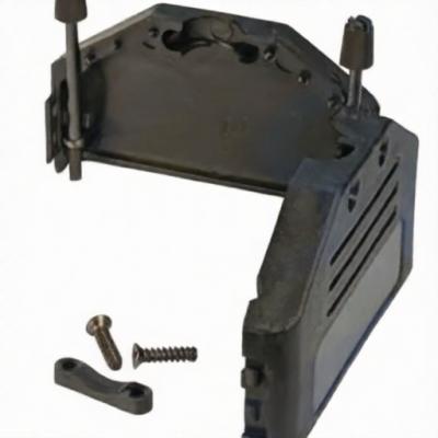 China Black Plastic D Sub Hood L com SD121 50 Compatible with DB25 HD78 Connectors Featuring Strain Relief for sale