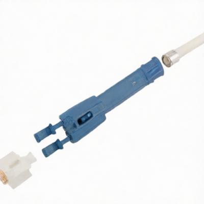 China LCOM FOC LCSM0216 BLUER LC Duplex Connector Blue Uniboot Push Pull Tab for 16mm Single Mode Fiber for sale