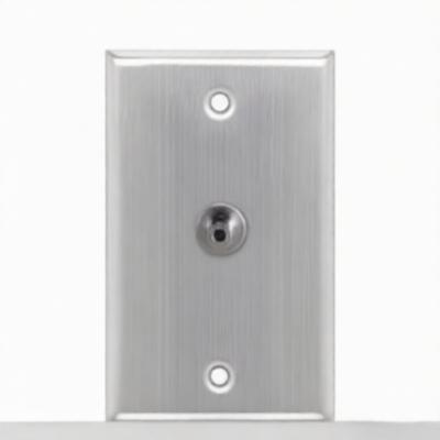 China 3.5mm audio panel mount receptacle coupler with stainless steel wall plate and hardware L-com WP35-1 for sale