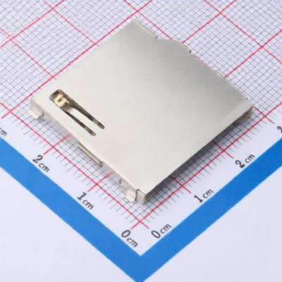 China Standard SD Card Socket Long Body Megastar ZX-SD-282.8Y with Write Protect Lock Unlock Functionality for sale