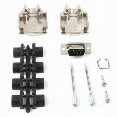 China 9 way connector backshell kit with compression inserts screws and spring MH CONNECTORS MHDTZK9-DM9P-K for sale
