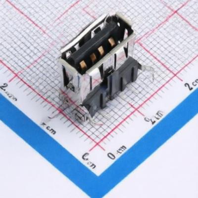 China data transmission connectors Samtec USB-A-S-S-B-TH USB 2.0 series with gold plated phosphor bronze contacts for sale
