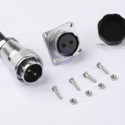 China electronic connector SAMZO WS24-TZ-02-V-PS with 2 core pin layout and high insulation resistance rating for sale