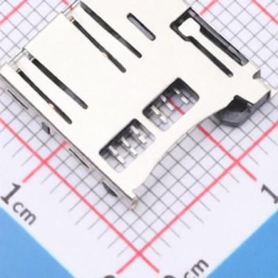 China T Flash Card Connector SHETIME TFN22 S1S1 2000 A with Dielectric Strength and RoHS Compliant Material for sale