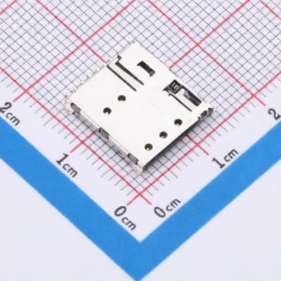 China Nano sim card socket connector SHETIME NOS11-S1F1-2000-A featuring lcp housing and gold flash plating for performance for sale