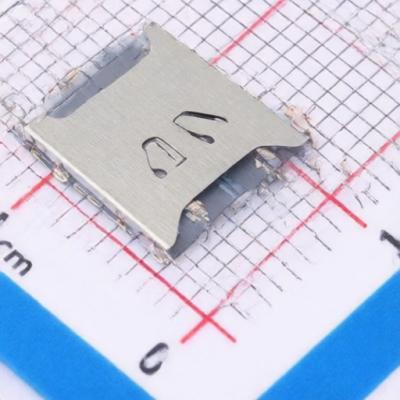 China Surface mount nano sim socket with phosphor copper terminals SOFNG SNO 1308 push pull operation type for sale