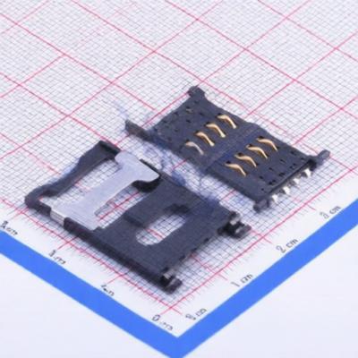 China SOFNG SIM 007 P8 B type hinge SIM card holder with eco friendly copper alloy and PA 6T thermoplastic for sale