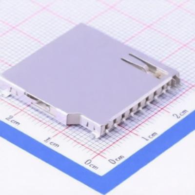 China Durable SMT Push-Pull Memory Card Socket with Lateral Insertion and RoHS Compliance for SD Cards for sale