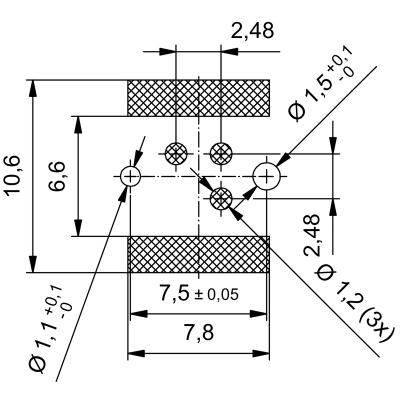China Durable 3 pole front mounting M8 connector WEIDMULLER 2422290000 plug for industrial electrical systems for sale