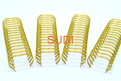 China Spacing 2:1 1-3/4 Inch Gold Wire O Binding, Suitable For Notebook Calendar for sale