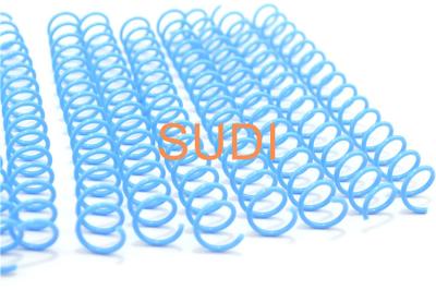China Strong Tension Strength Sky Blue 2.79mm Plastic Spiral Binding Coils for sale