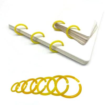 China Movable 15 - 50MM Plastic Loose Leaf Rings For Binding Books for sale