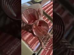 2.0mm Inner Diameter Metal Single Spiral Rose Gold Electroplated Spiral Coil