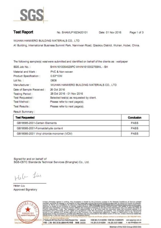 SGS - Wuhan Hanmero Building Material CO., Ltd
