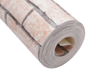 Cina Carta da parati cachi di effetto del mattone di colore 3D smontabile per salotto, materiale del vinile in vendita