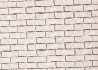 Cina Carta da parati cachi di effetto del mattone di colore 3D smontabile per salotto, materiale del vinile in vendita
