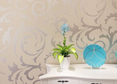 Cina Modello impresso bianco panna smontabile della foglia di Wallcovering per il salone in vendita