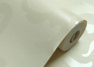 Cina Modello impresso bianco panna smontabile della foglia di Wallcovering per il salone in vendita
